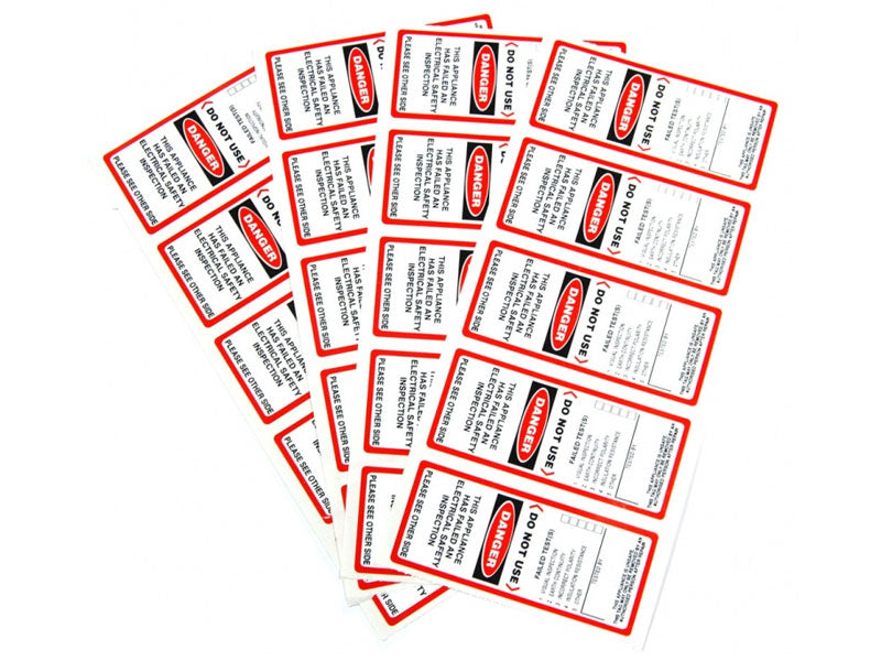 Failed Test Tags – Appliance Testing Supplies